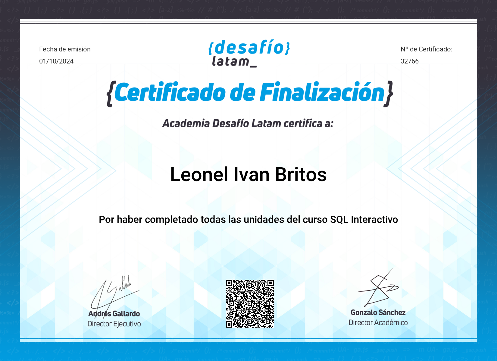 Leonel Ivan Britos - Estudiante de Tecnicatura en Desarrollo de Software | LinkedIn